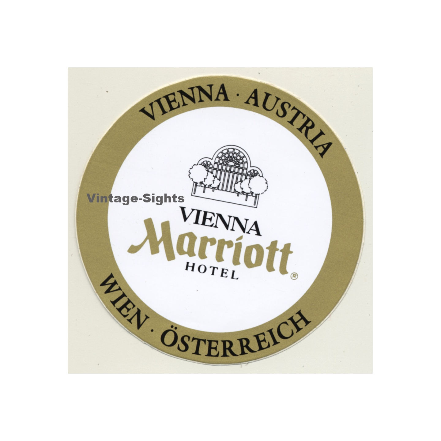 Vienna / Austria: Marriott Hotel Wien (Vintage Self Adhesive Luggage ...