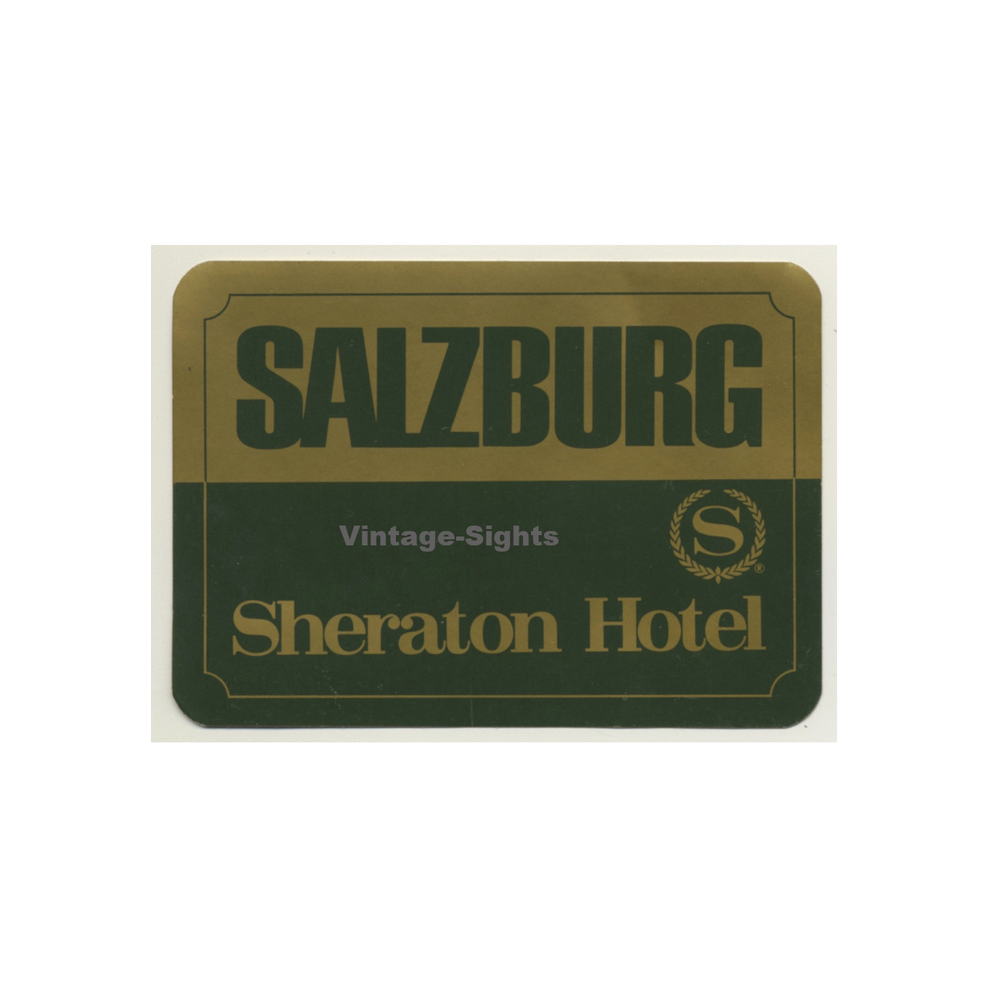 Salzburg / Austria: Sheraton Hotel (Vintage Self Adhesive Luggage Label ...