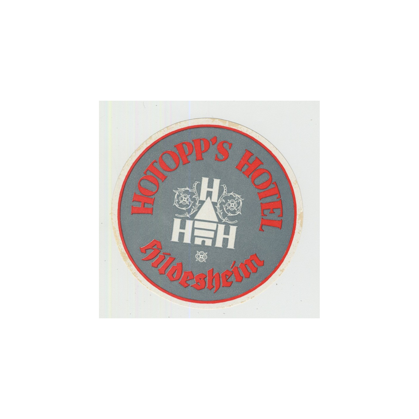 Hotopp's Hotel - Hildesheim / Germany (Vintage Luggage Label)