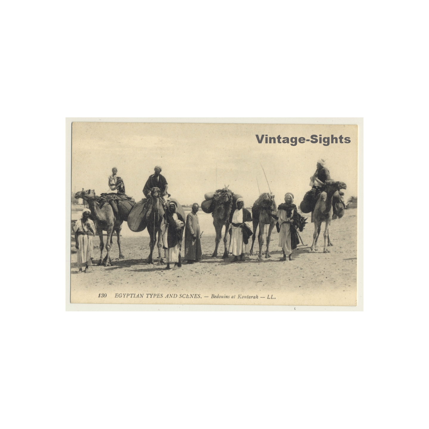 130 Egyptian Scènes Et Types: Bedouins At Kantarah / Camel (Vintage PC ...