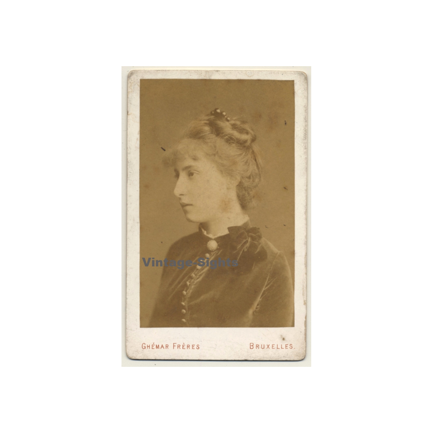 Ghémar Frères / Bruxelles: Portrait Of Pretty Young Female / Updo ...