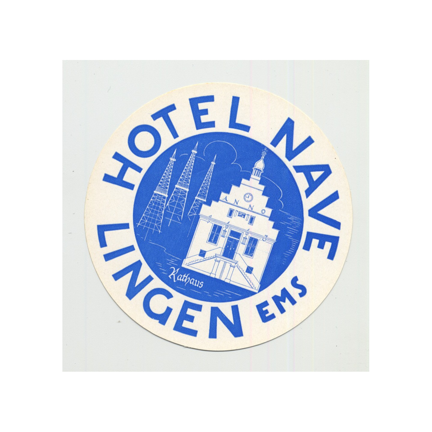 Hotel Nave - Lingen (Ems) / Germany (Vintage Luggage Label)