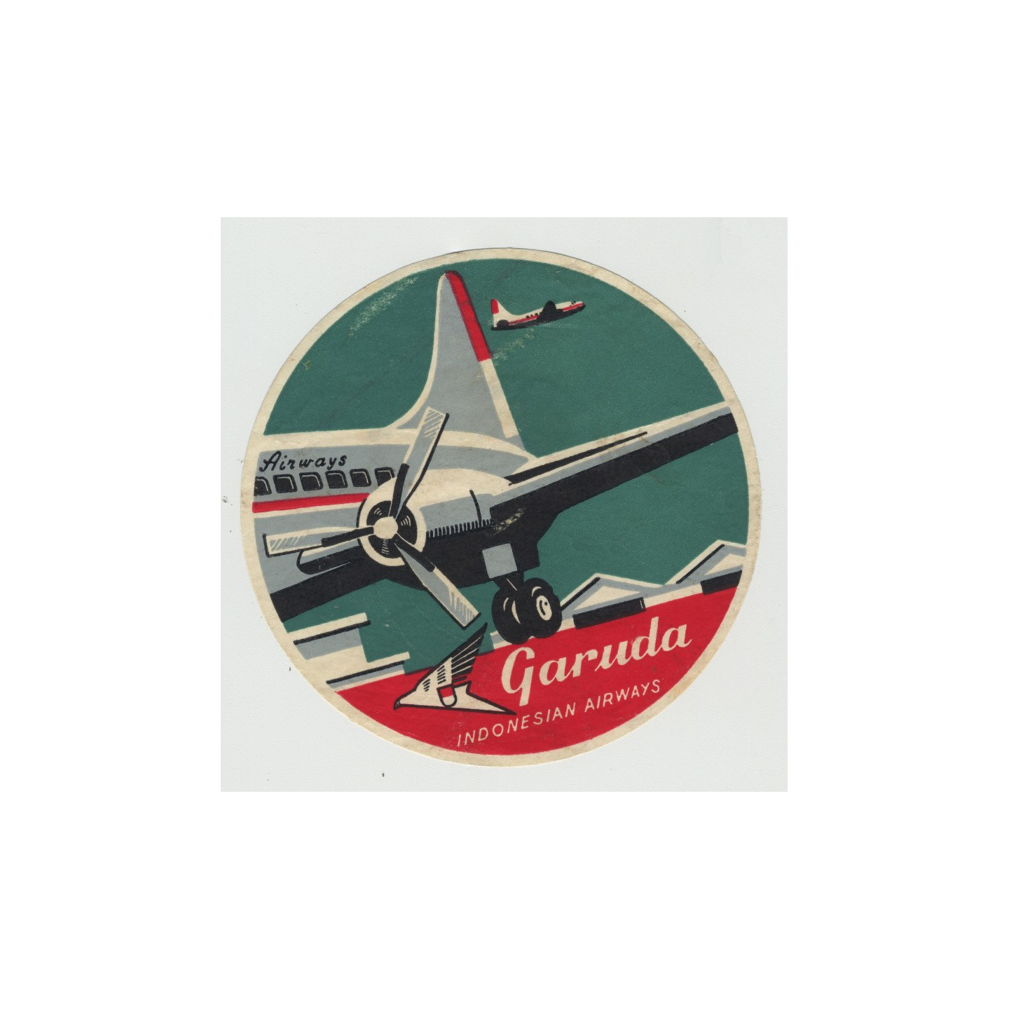 Garuda Indonesian Airways (Vintage Luggage Label)