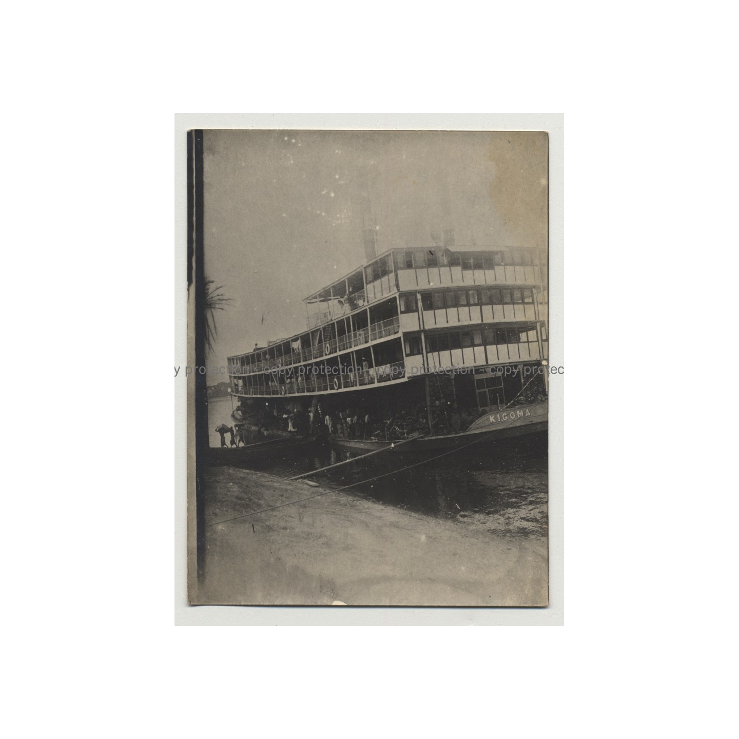 Kigoma River Boat - Sternwheeler - Steamboat / Congo (Vintage Photo B/W ...