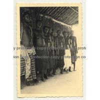 African Tribal Man & Women In Hut - Tribal Marks / Congo? (Vintage ...