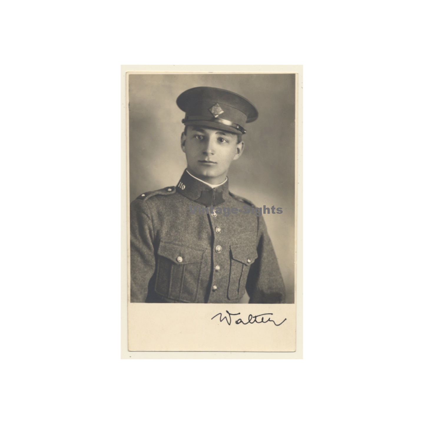 WW2: Handsome Young German Soldier In Uniform *1 (Vintage RPPC 1930s/1940s)