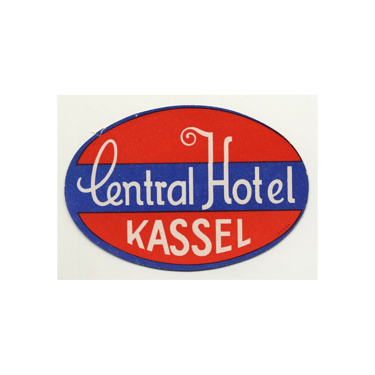 Central Hotel - Kassel / Germany (Vintage Luggage Label)