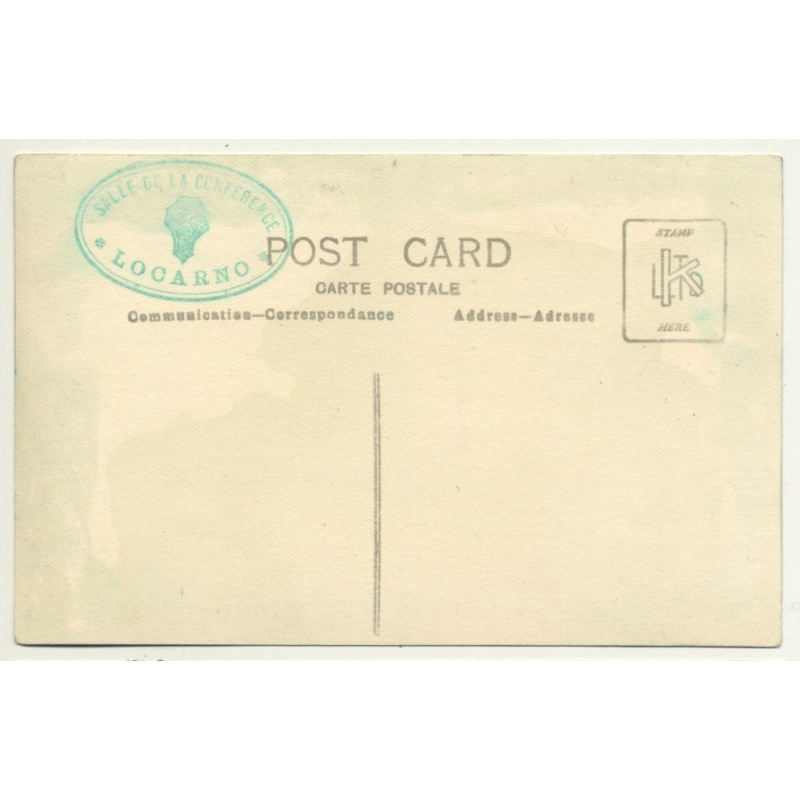 Pact Of Locarno: Hans Luther - Gustav Stresemann (Vintage RPPC 1925)