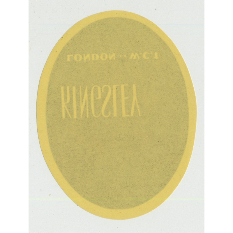 Kingsley Hotel - London W.C.1 / Great Britain (Vintage Luggage Label)