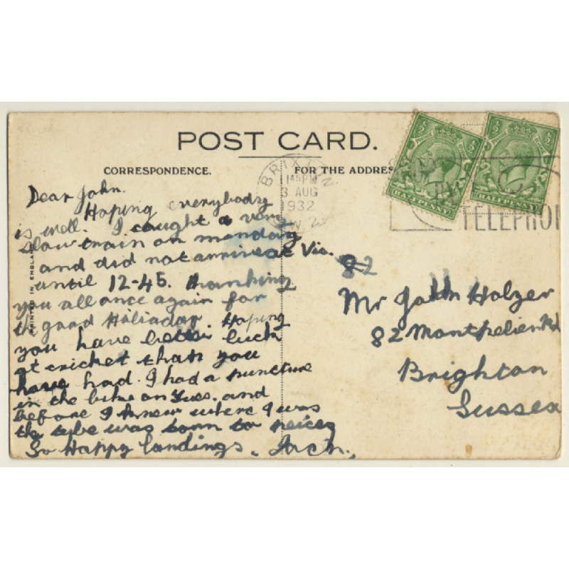 Cunard White Star Line: R.M.S. Andania / Steamer (Vintage PC 1932)