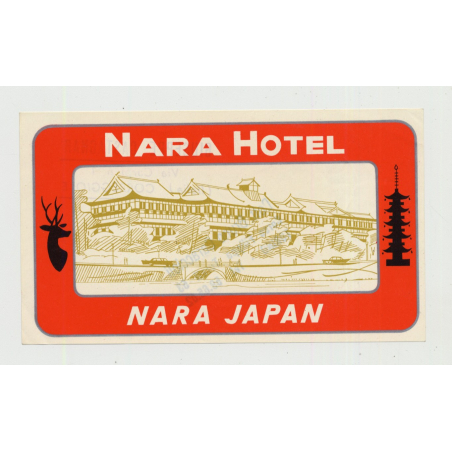 Nara Hotel - Nara / Japan (Vintage Luggage Label) Sl.Diff.Print