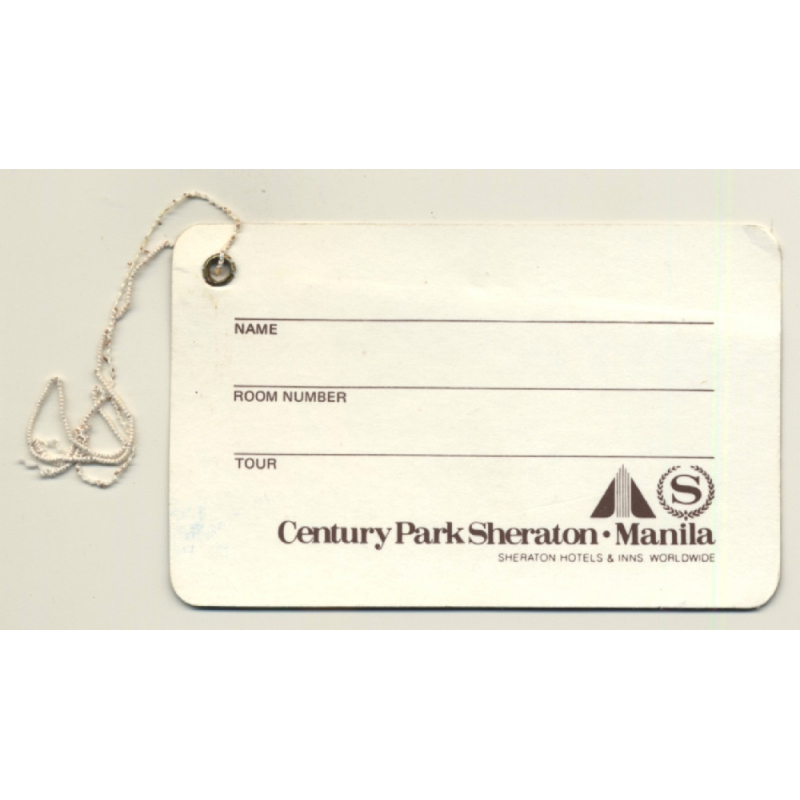 Manila / Philippines: Century Park Sheraton (Vintage Luggage Tag)