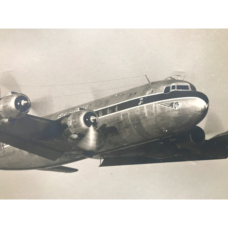 Sabena OO-AWA In Flight / Douglas DC-6 - Aviation (Large Vintage Photo ...