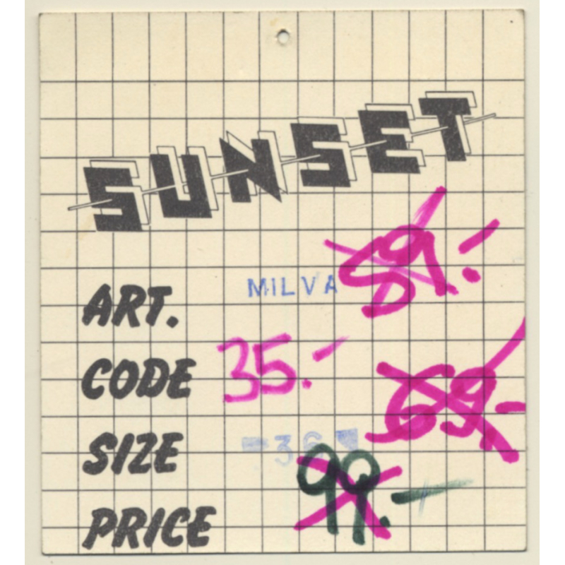 Vintage Sun Set (Jet Set) Fashion Label Sticker / Decal - Yacht ...