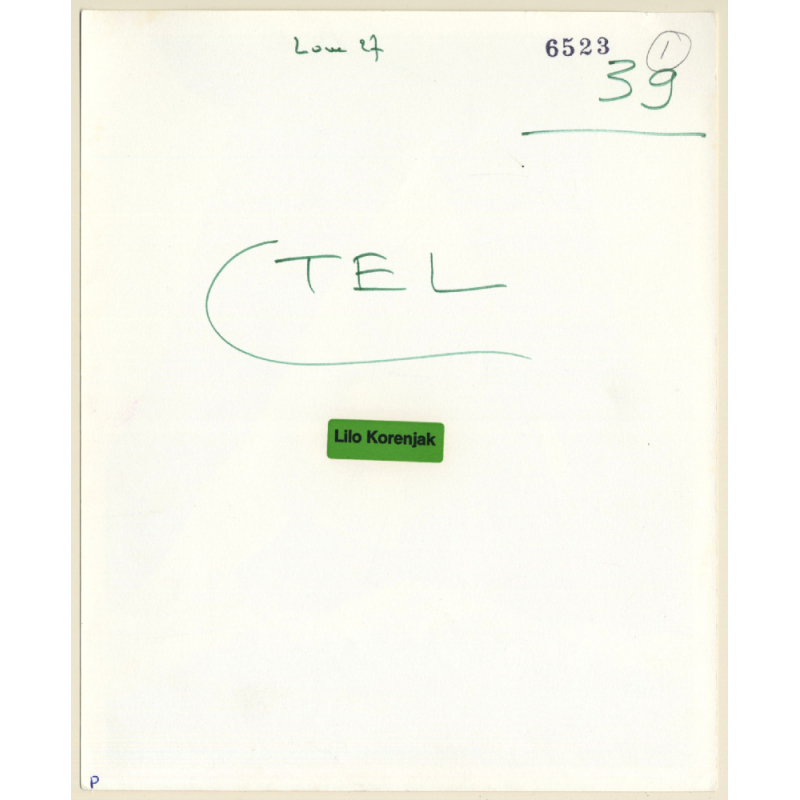 Great Take Through Female Legs Onto Pretty Blonde In Fishnets (Vintage Photo KORENJAK 1970s/1980s)