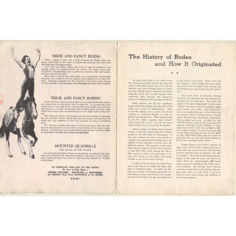 The Big Rodeo - Thrills And Spills / Official Guide (Vintage Booklet ...