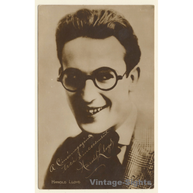 Harold Lloyd / American Actor & Comedian (Vintage RPPC 1920s/1930s)