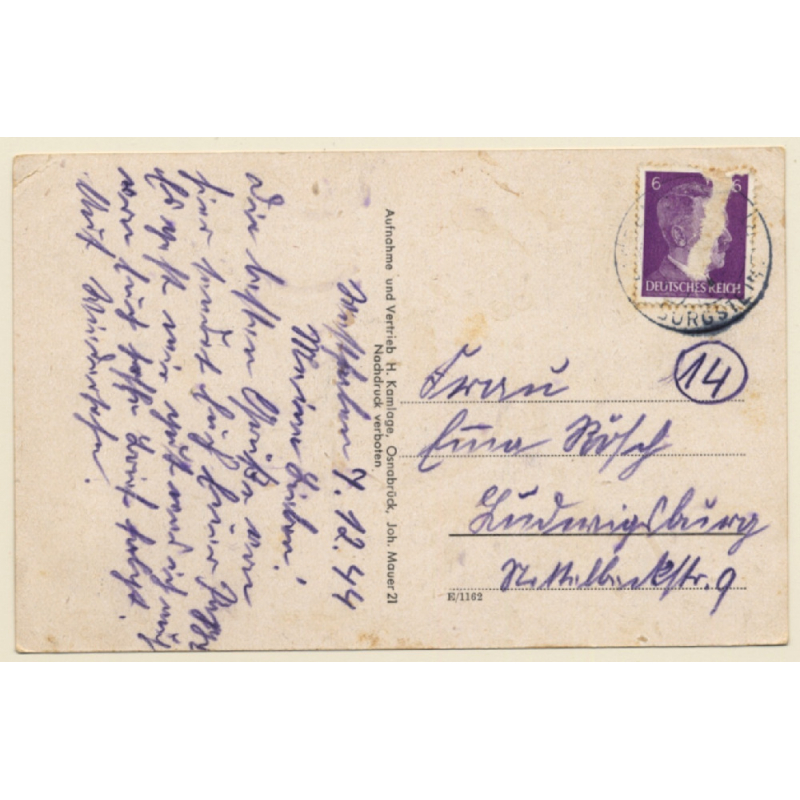 Ochtrup / Germany: Bahnhofstrasse & Kirche / Gebr. Ten Brink (Vintage ...